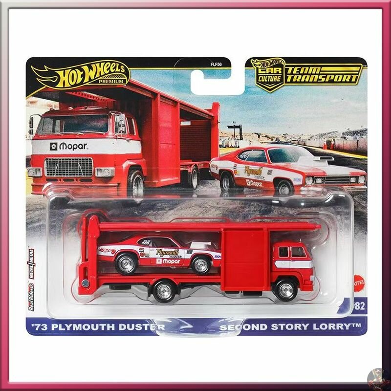 Машинка Team Transport FLF56 73 Plymouth Duster & Second Story Lorry