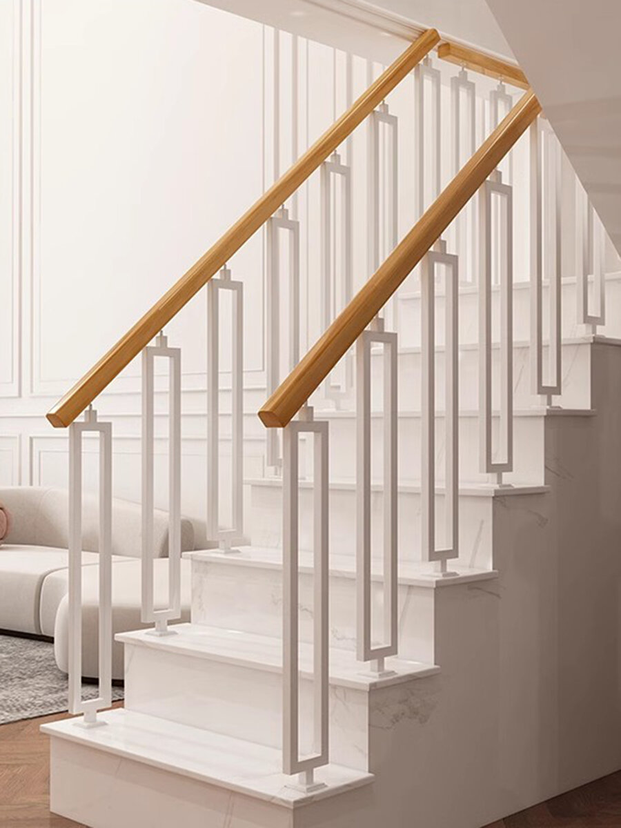 Современные белые кованые перила для лестниц и балконов (2/3 шт.), ограждения для террас, лофтов и крыльца