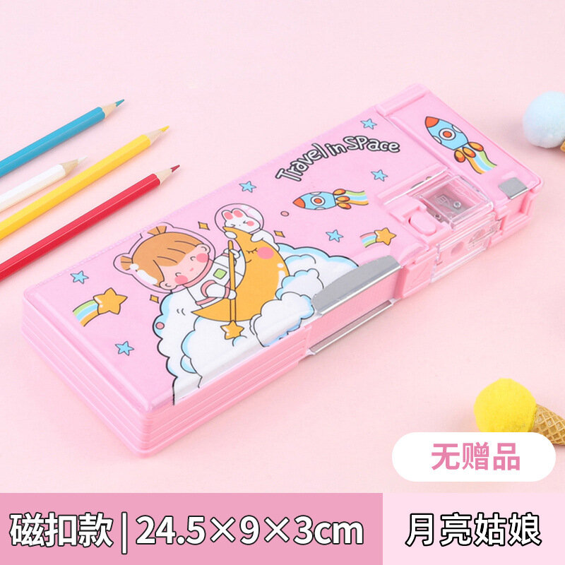 Пенал-трансформер "Moon Girl", для ручек, двусторонний, черный