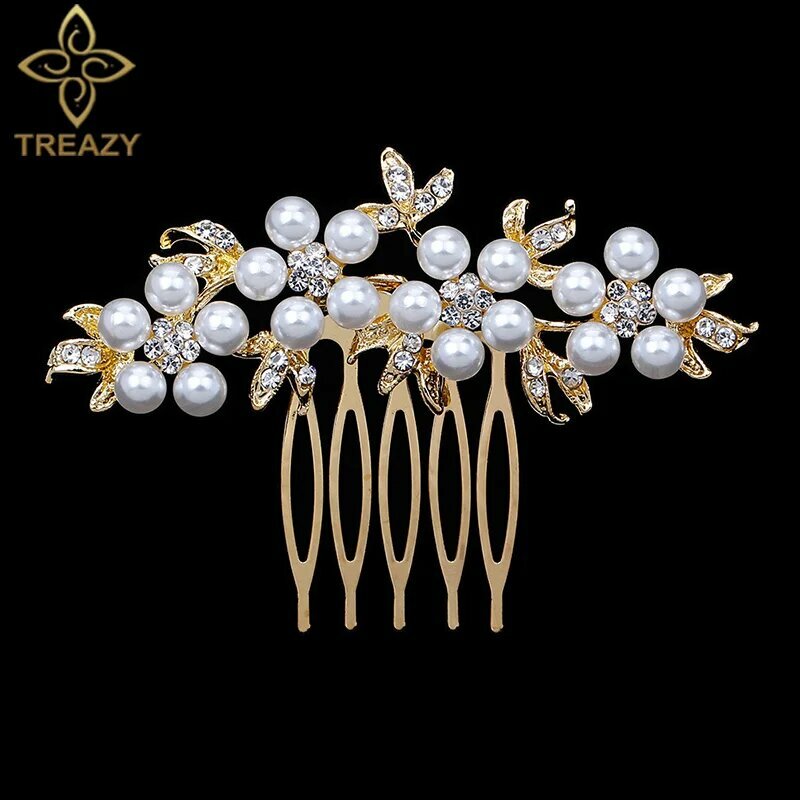 TREAZY Серебряные тиары для волос с кристаллами Style 14