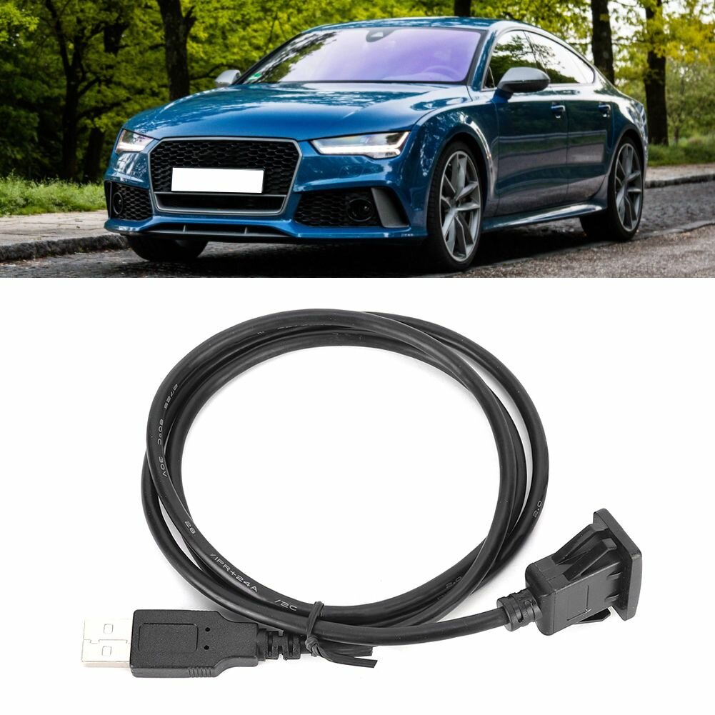 USB 2.0 Кабель-адаптер для приборной панели с одним портом, удлинительный аудиопровод для автомобиля, мотоцикла
