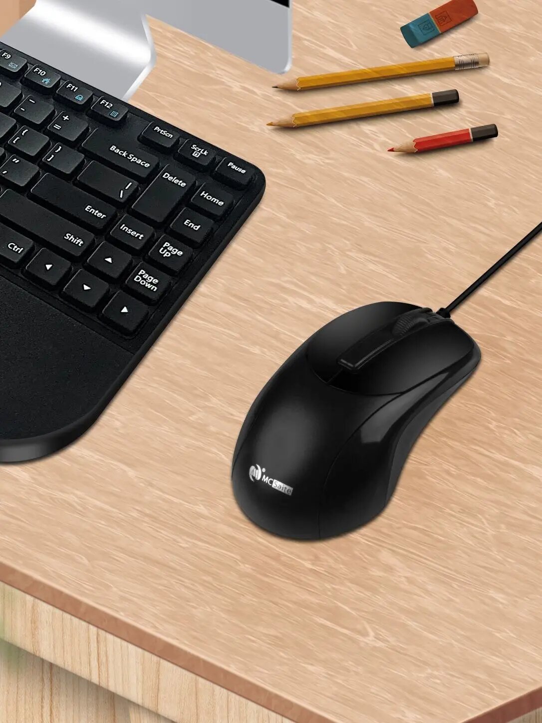 Aopei проводная мышь PS2 1200 DPI черная