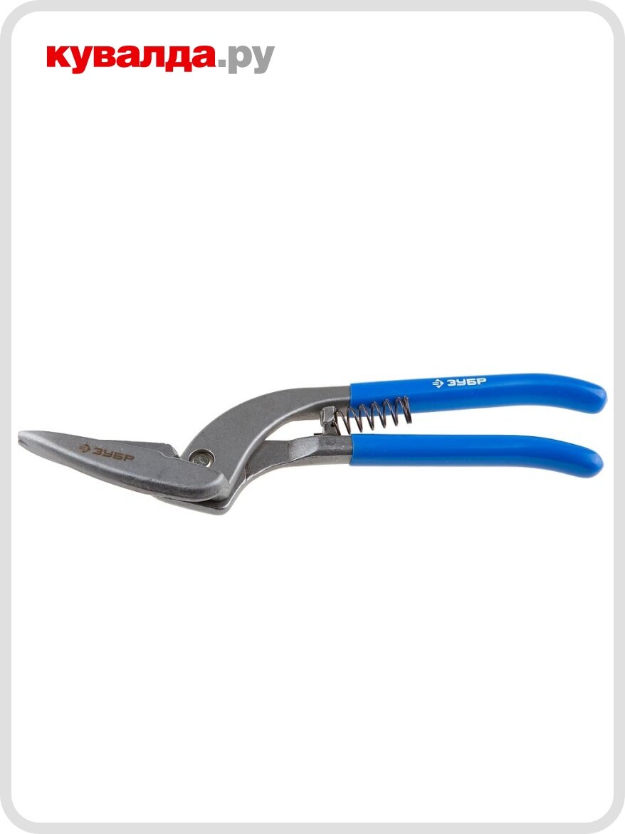Ножницы по металлу ЗУБР профессионал цельнокованые пеликан, левые, проходной рез, cr-v,