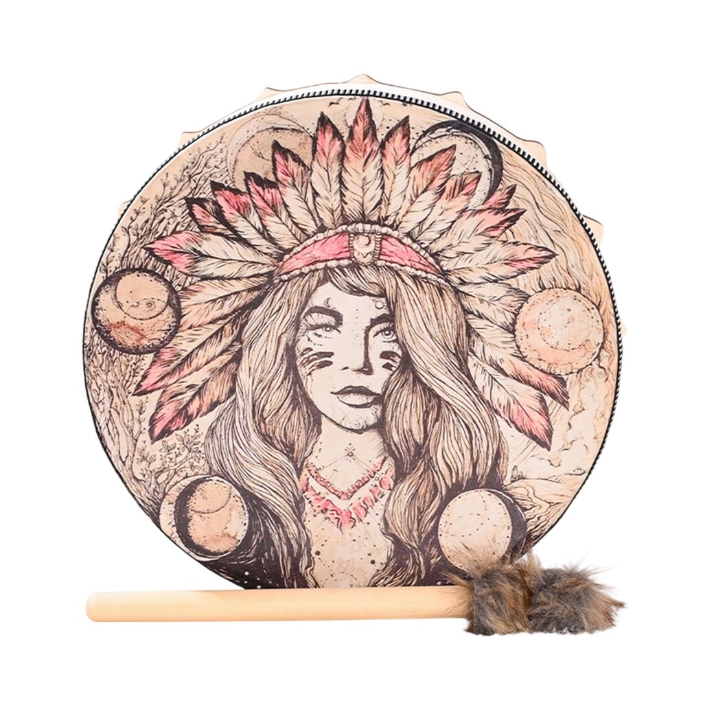 Шаманский барабан "Древо жизни", Сибирский барабан, Принадлежности для праздничного оформления-Индийский барабан Красоты