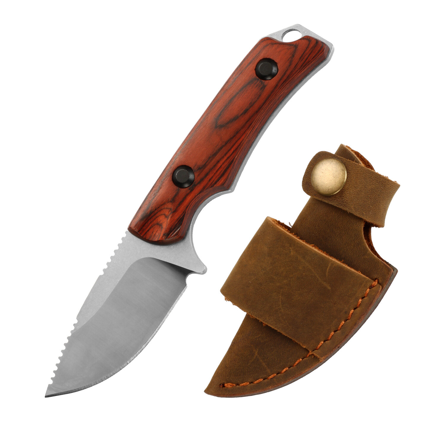 Benchmade15017 Прямой тактический нож с деревянной рукоятью, компактный портативный инструмент для кемпинга, выживания на дикой природе и самообороны