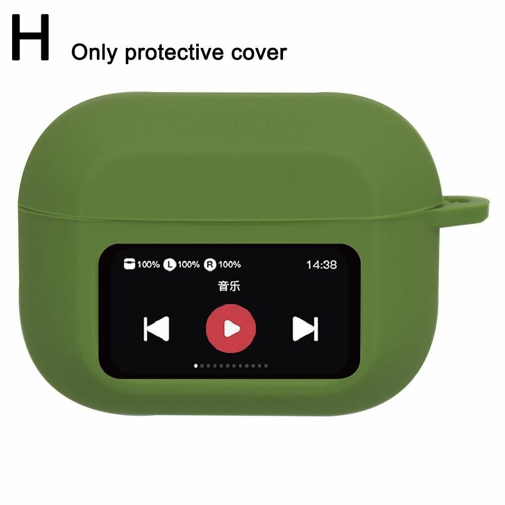 Беспроводной чехол для наушников Bluetooth, силиконовый защитный чехол для AirPods A9pro с экраном