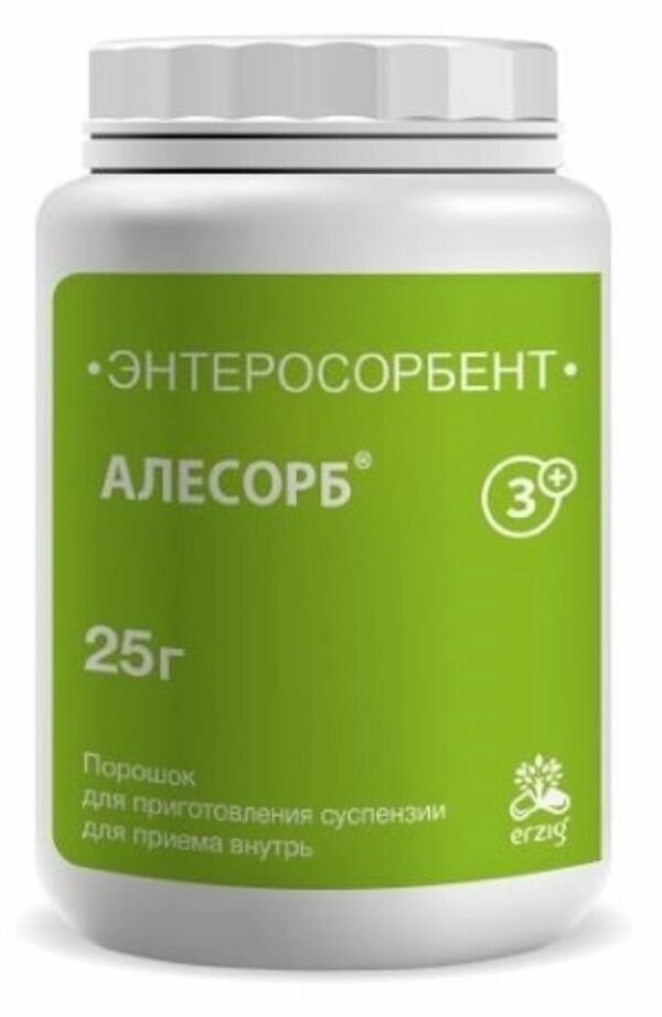 Алесорб энтеросорбент пор. 25г (3+)