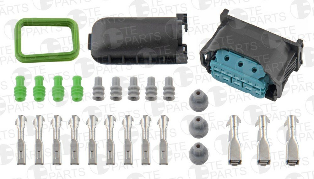 Разъем TE PARTS 7873091 12-ти контактный, комплектация: 12-pin, 4+5+3+1 уплотнений, кожух, Bmw