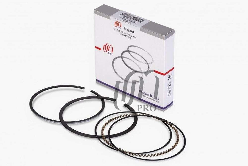Кольца поршневые UNITED MOTORS PR1340-000 Toyota 1Uz-Fe D87.5 Std 1.5-1.5-3.0 13011-50040 на 1 цилиндр Um