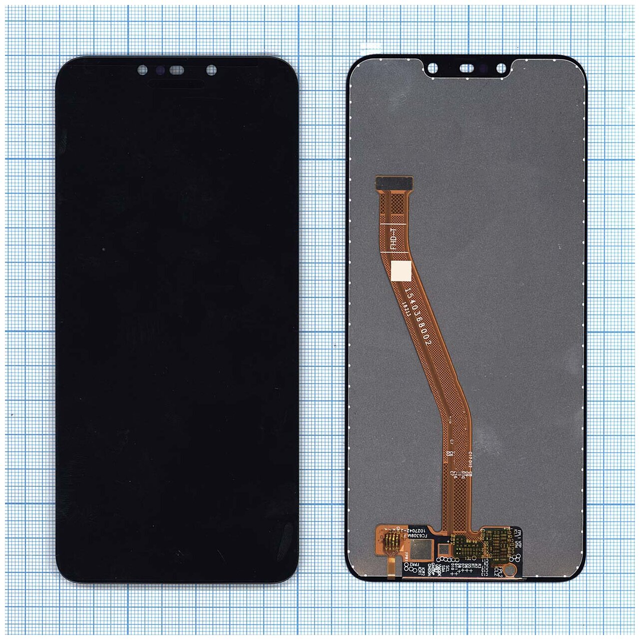 Дисплей (экран) в сборе с тачскрином для Huawei Nova 3, Nova 3i, P Smart Plus 2018 черный / 2340x1080