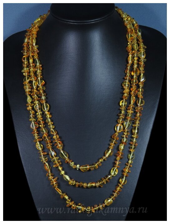 Бусы, янтарь