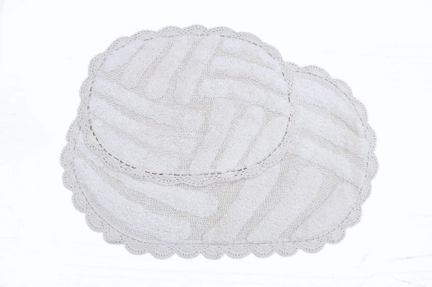 Набор ковриков для ванной кружевной Sofi De Marko NANCY (кремовый) 60х100 и 50х70