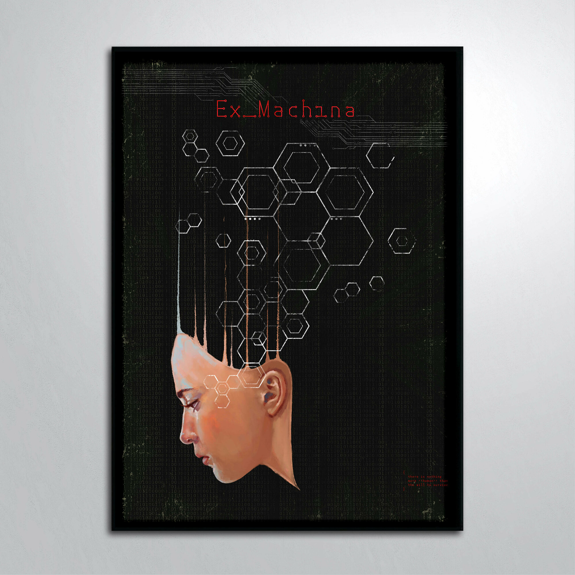 Постер без рамы/Из машины Алисия Викандер Формула Ex Machina (А2/420х594)
