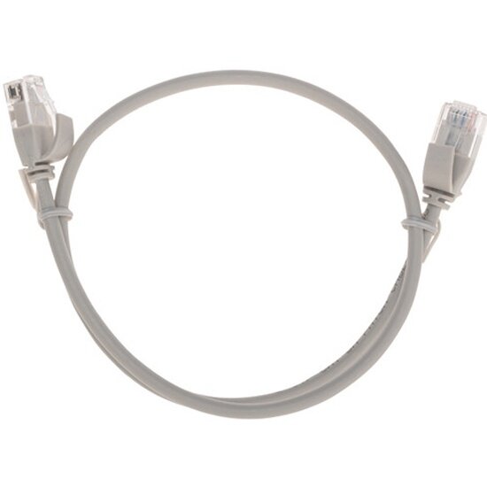 Патч-корд U/UTP Rexant cat 6A (10G), медь, LSZH (негорючий), 0,5 м, RJ45-RJ45, 28AWG, серый