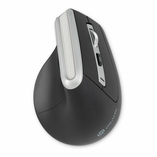 Мышь Oklick 991MW, вертикальная, оптическая, беспроводная, USB, серый [1885263]