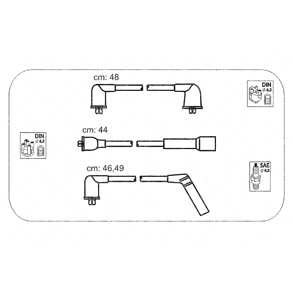 STELLOX 10-30040-SX (1030040_SX / 33700 A 78B03 / 33700A78B01000) к-кт проводов\ Daewoo (Дэу) Matiz (Матиз) / tico 0.8 98