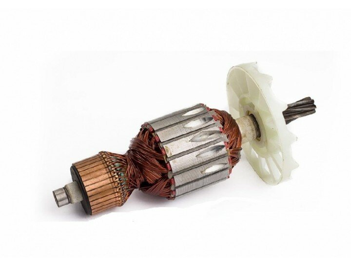 Якорь для отбойных молотков Интерс М25 и М30/2000В (диаметр 53мм, расстояние между запорными шейками - 162мм) №474