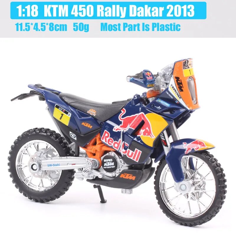 Bburago 1/18 KTM 450 SX-F мотоцикл Темно-синий, 2013 450 rally
