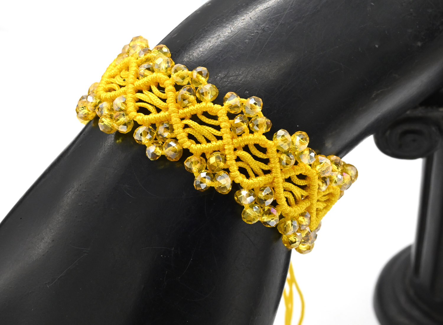 Плетеный браслет, циркон