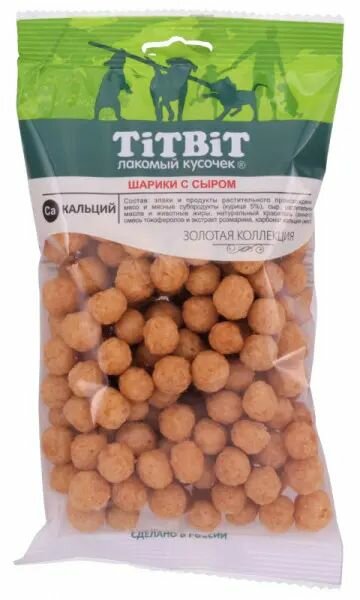 Titbit Лакомство для собак Шарики с сыром, 95 г