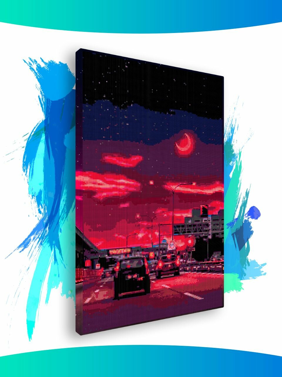 Алмазная мозаика на подрамнике - вышивка Закат в пробке 40 х 60 см