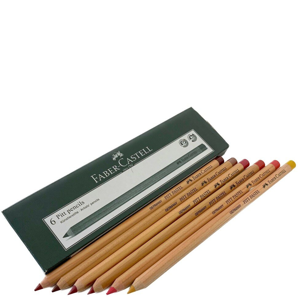 Карандаш № 169.124.225.193.184.192, комплект 6 оттенков Красные, PITT-пастель