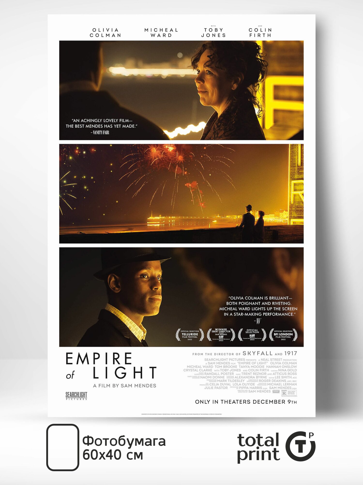 TotalPrint Фильм Постер для интерьера, Кино и сериалы, 60х40см, Империя света Empire of light
