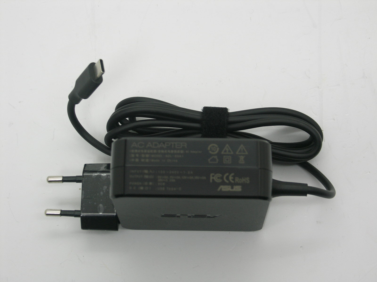 Блок питания для Asus 5V, 9V, 12V, 15V/3A, 20V/3.25A 65W, разъем Type-C, квадратный с вилкой в розетку, ORG, ADP-AS-44