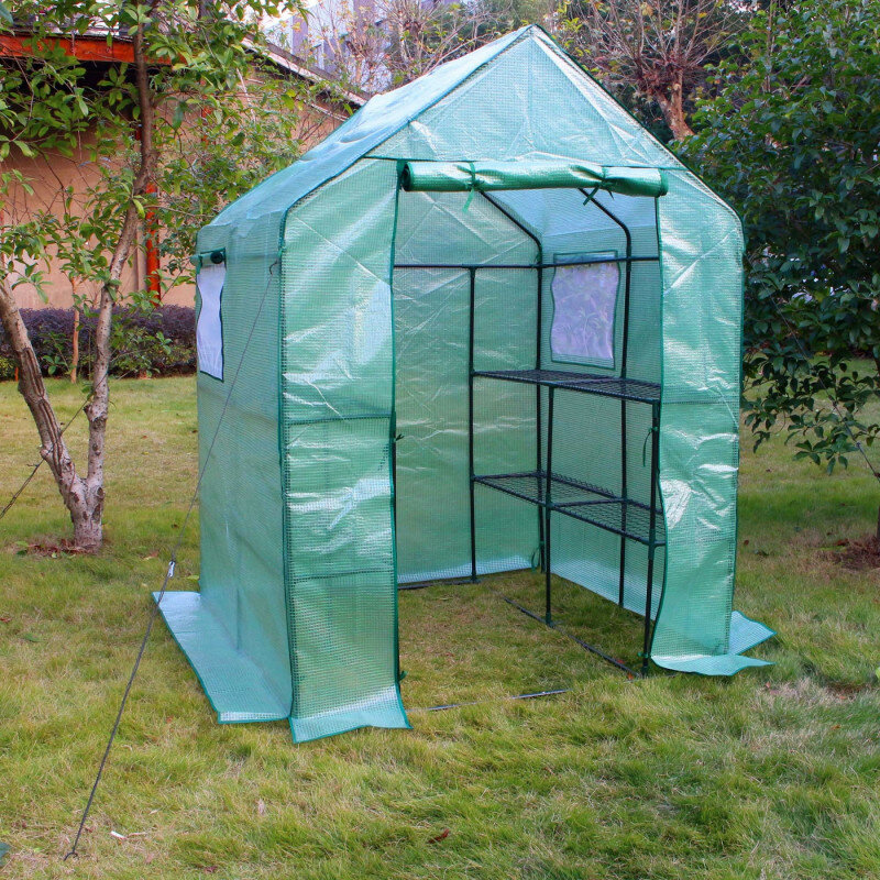 Парник для рассады и растений, 8 полок, высота 195 см, ширина 143 см