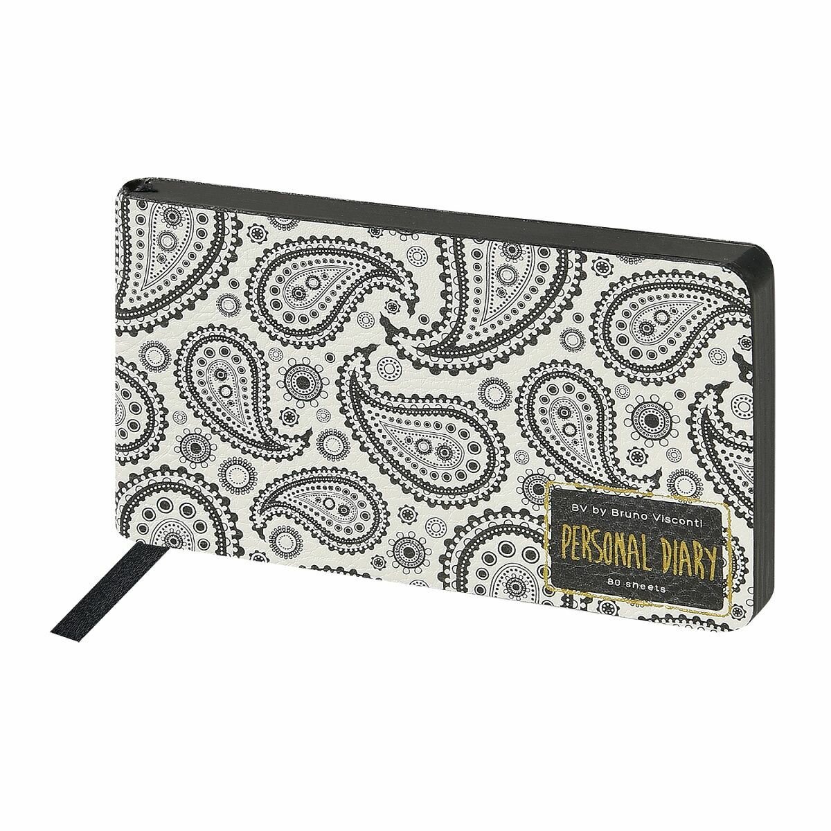Еженедельник BrunoVisconti "Black&White Восточный мотив" недатированный 142*84мм 80л