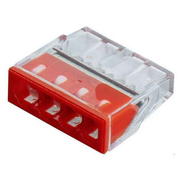 Клемма соединительная NAVIGATOR NTC-NC 4х2,5 кв. мм 5шт с пастой красный