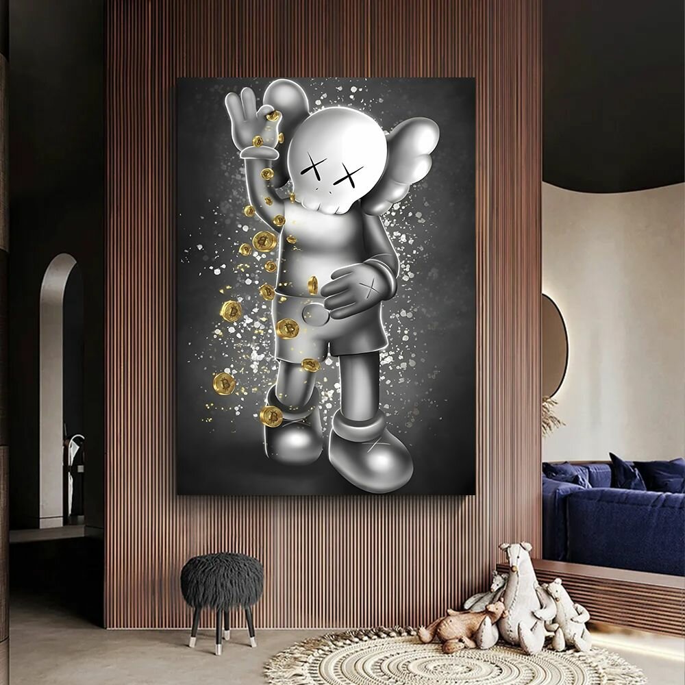 Картина Kaws, интерьерная картина кавс, 50х70