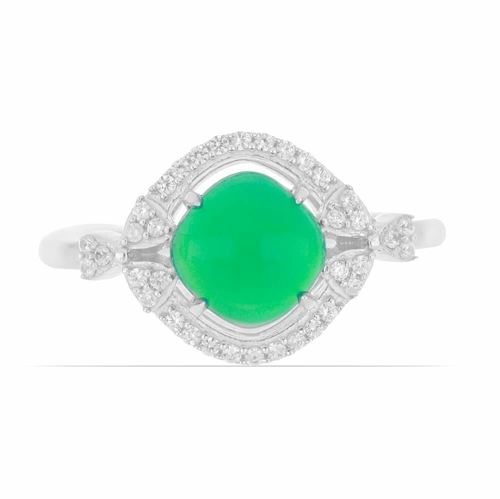 Кольцо, серебро, 925 проба, родирование, циркон, агат