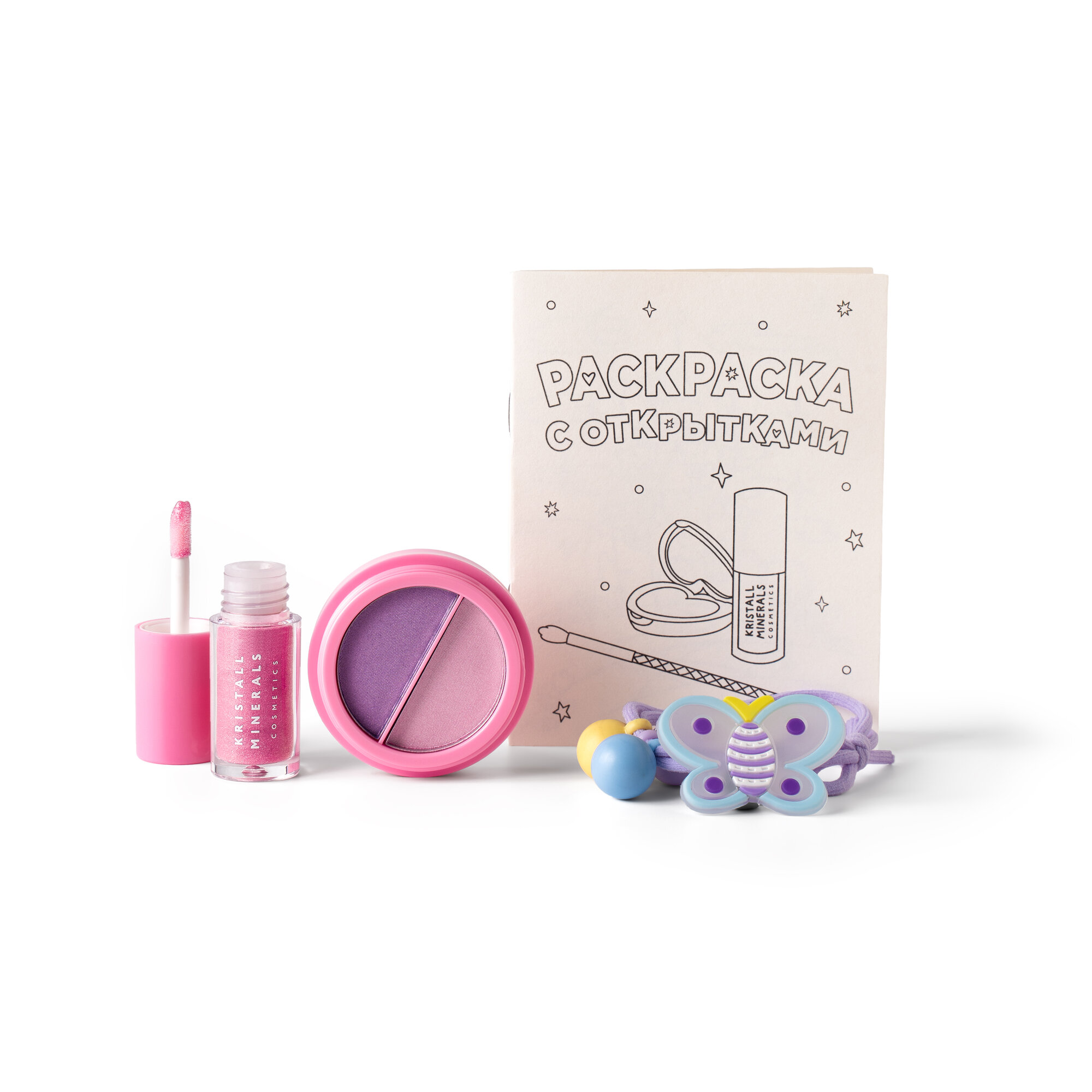 Набор-мини детский KM Cosmetics (тени + блеск для губ kid-70 06)