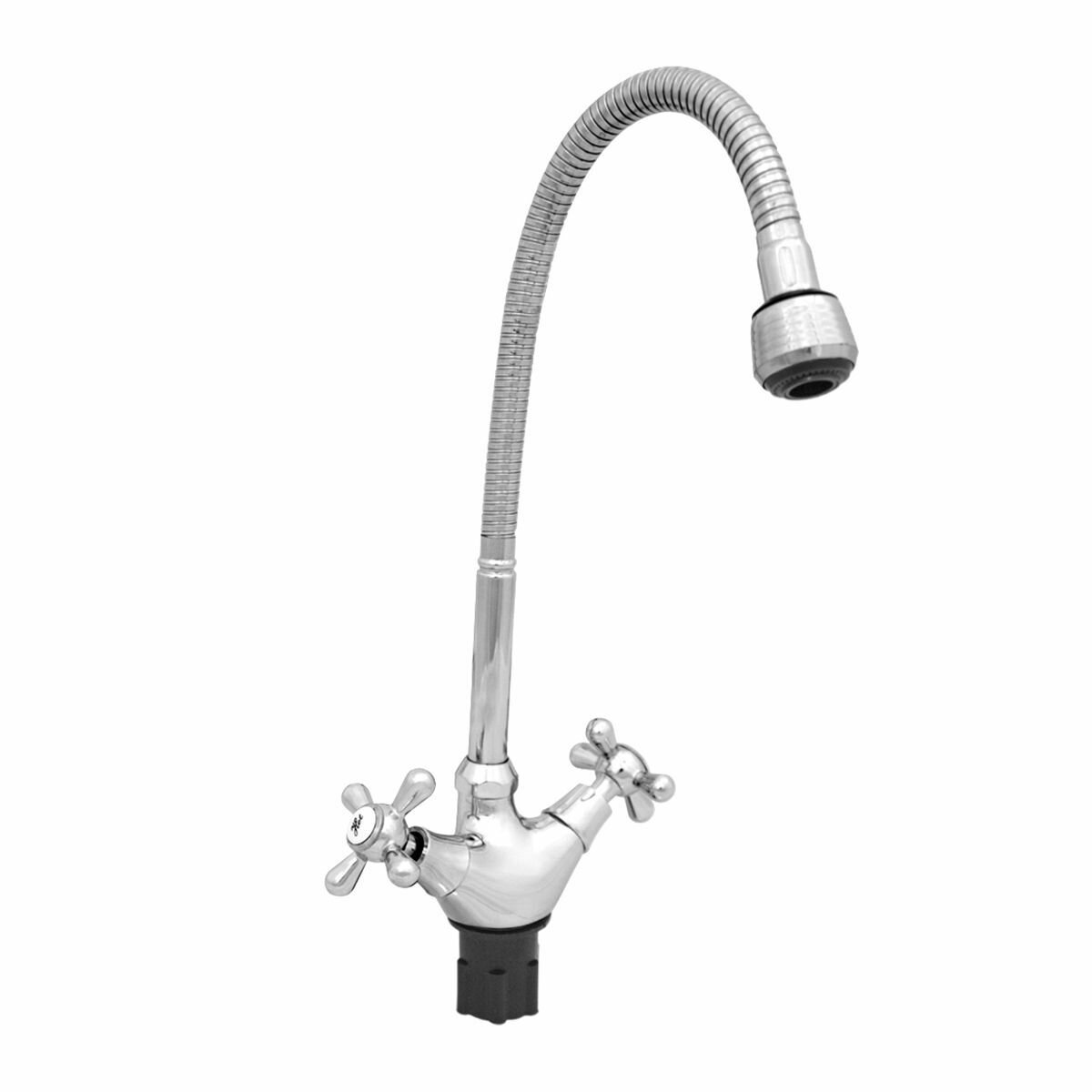 Смеситель для кухни Roegen RP024D, с гибким изливом, хромированный