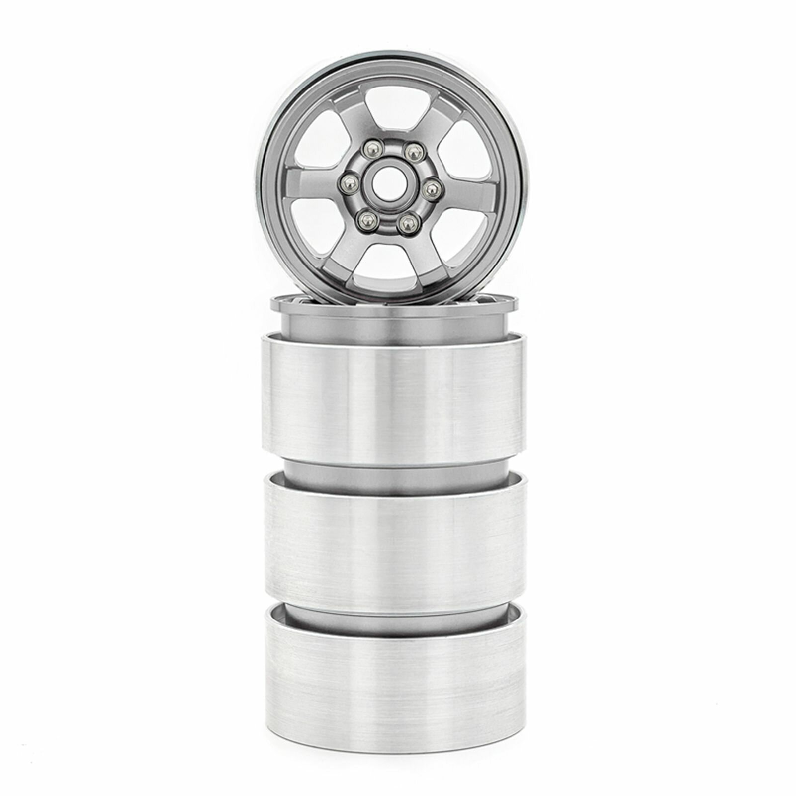 1,9-дюймовые алюминиевые сплавные колесные диски с заглушками, 4 шт, для радиоуправляемой машины 1/10 TRX4 Axial SCX10 90046 SCX10 III AXI03007 AXI03003, запасные части