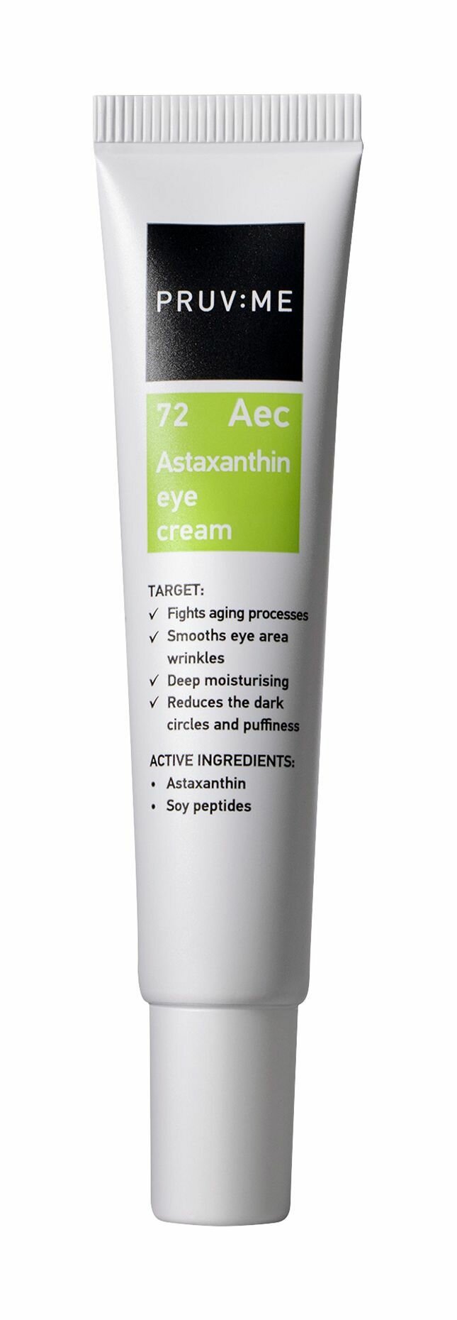 PRUV: ME Aec 72 Astaxanthin Eye Cream Крем для глаз для сохранения молодости кожи, 15 мл
