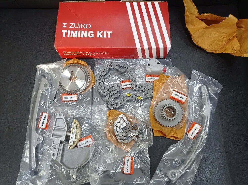 Комплект цепи ГРМ Nissan Primera (P12) 01-08, Murano 05-08, X-Trail 01- (QR20, QR25) Zuiko