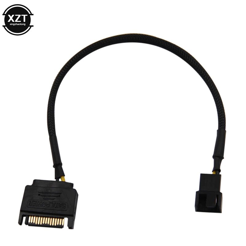 1 шт. SATA 15-контактный на 3-контактный 4-контактный охлаждающий вентилятор, адаптер питания, удлинительный кабель, шнур, высококачественные компьютерные кабели, аксессуары