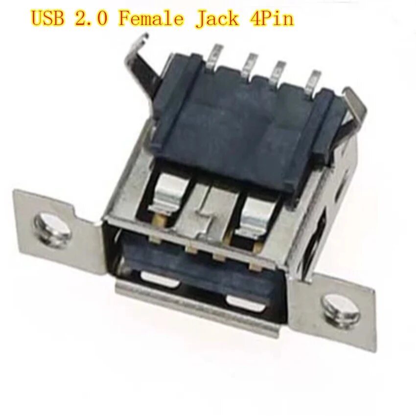 USB 2.0 Female Jack 4Pin, Color: type A - 5pcs