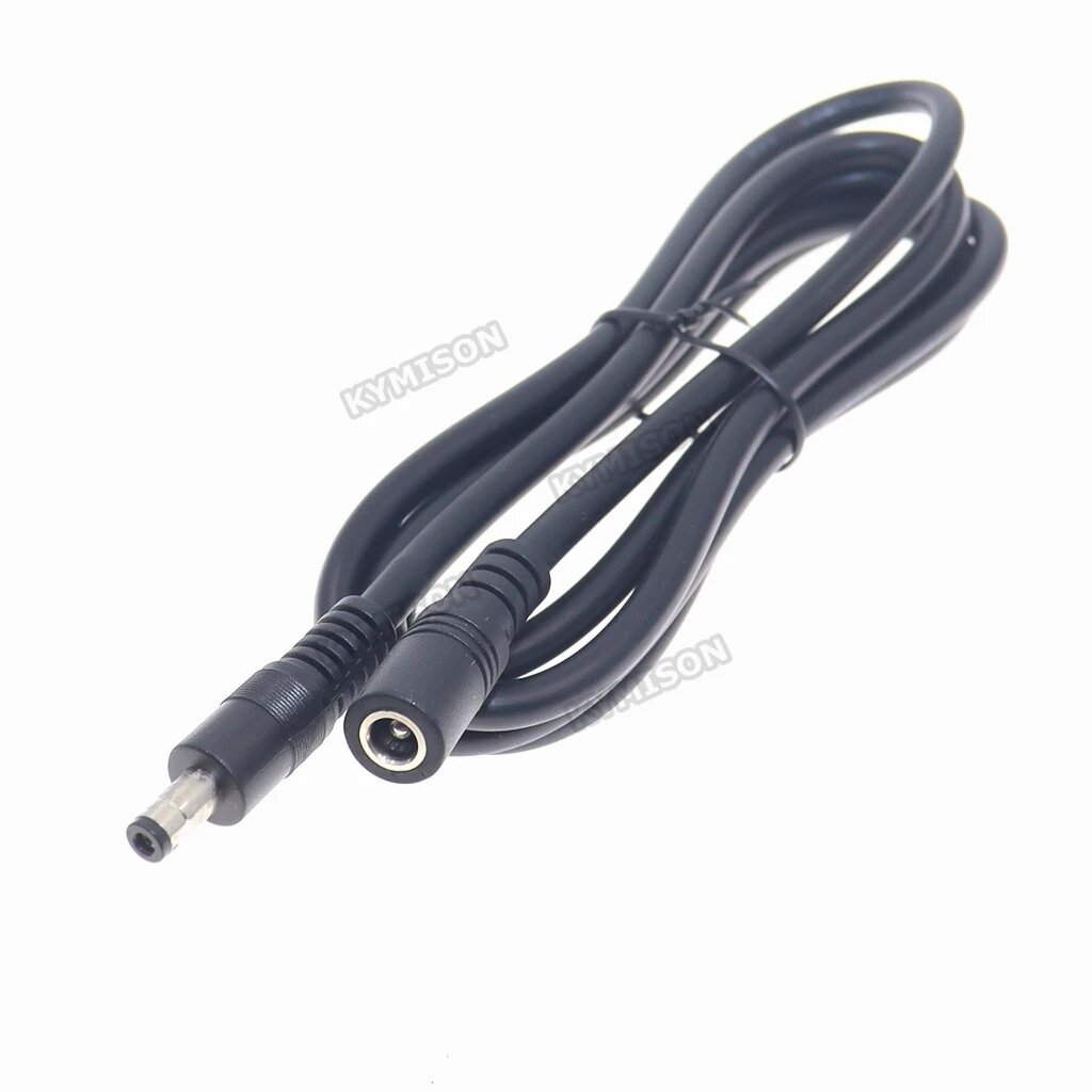 KYMISON Кабель питания постоянного тока 14AWG черный 1,5/3/5 м 12В 12А 1.5m (5.5-2.1mm)