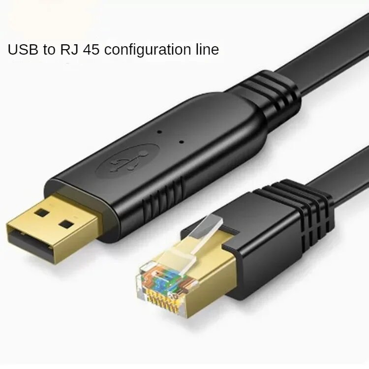 Консольный кабель Dawndesslo USB-RJ45 1.8м/3м 1 м, Black