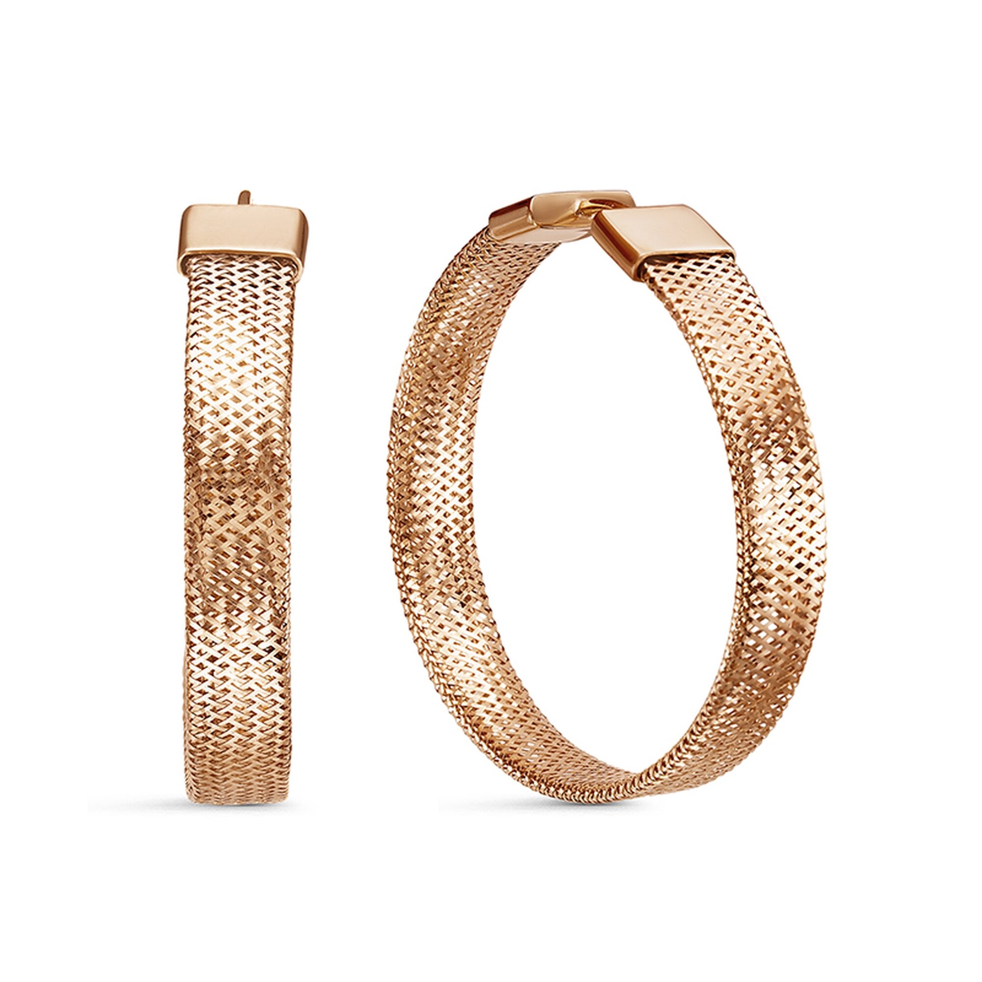 Серьги конго, красное золото, 585 проба