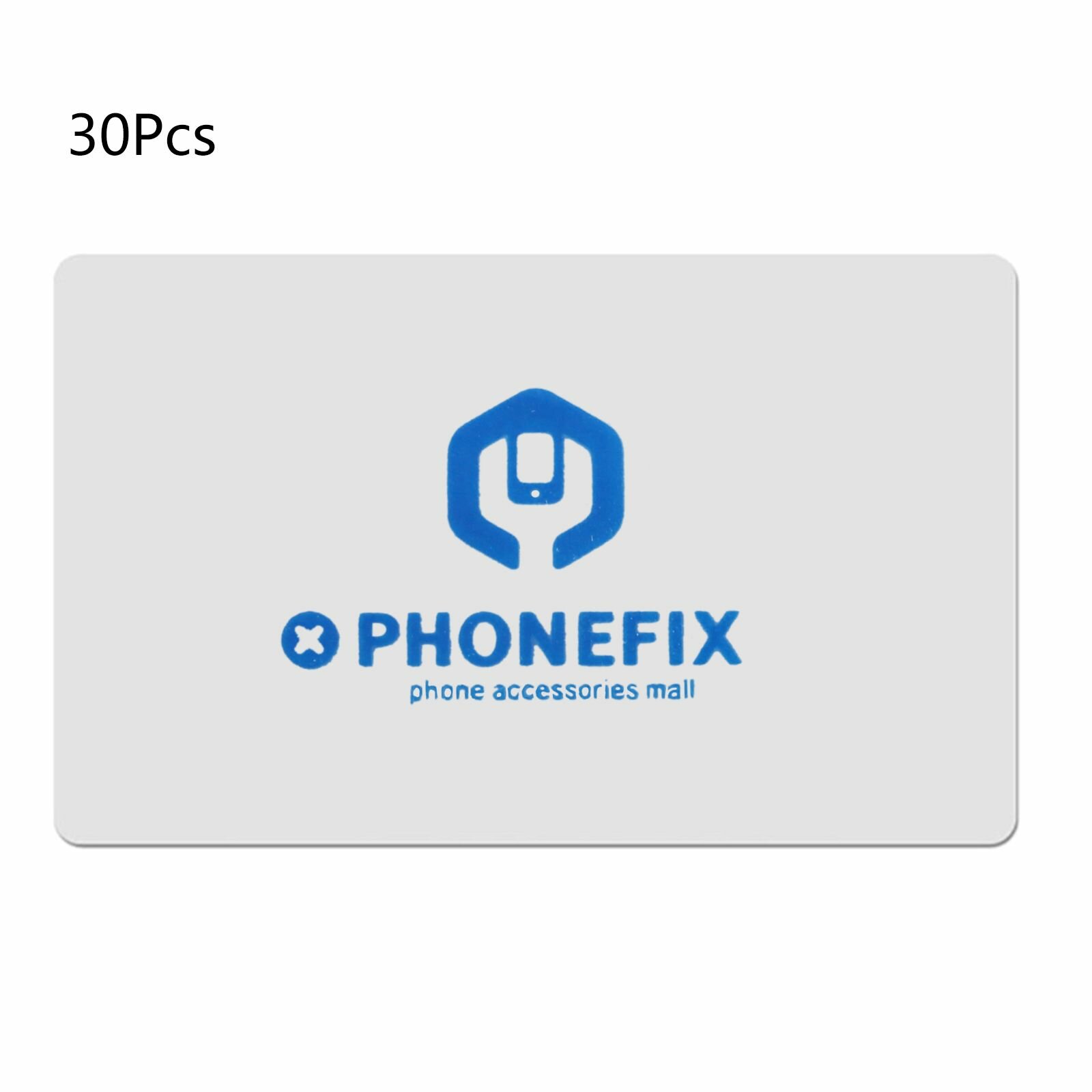 30 шт. Набор пластиковых карточек и лопаток для разборки клееных экранов мобильных телефонов и планшетов.