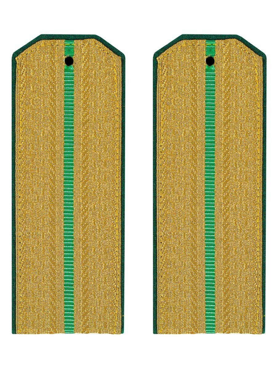 Погоны Пс Фсб парадные золотые один просвет Кляммеры в комплекте Картон 14х5,5см