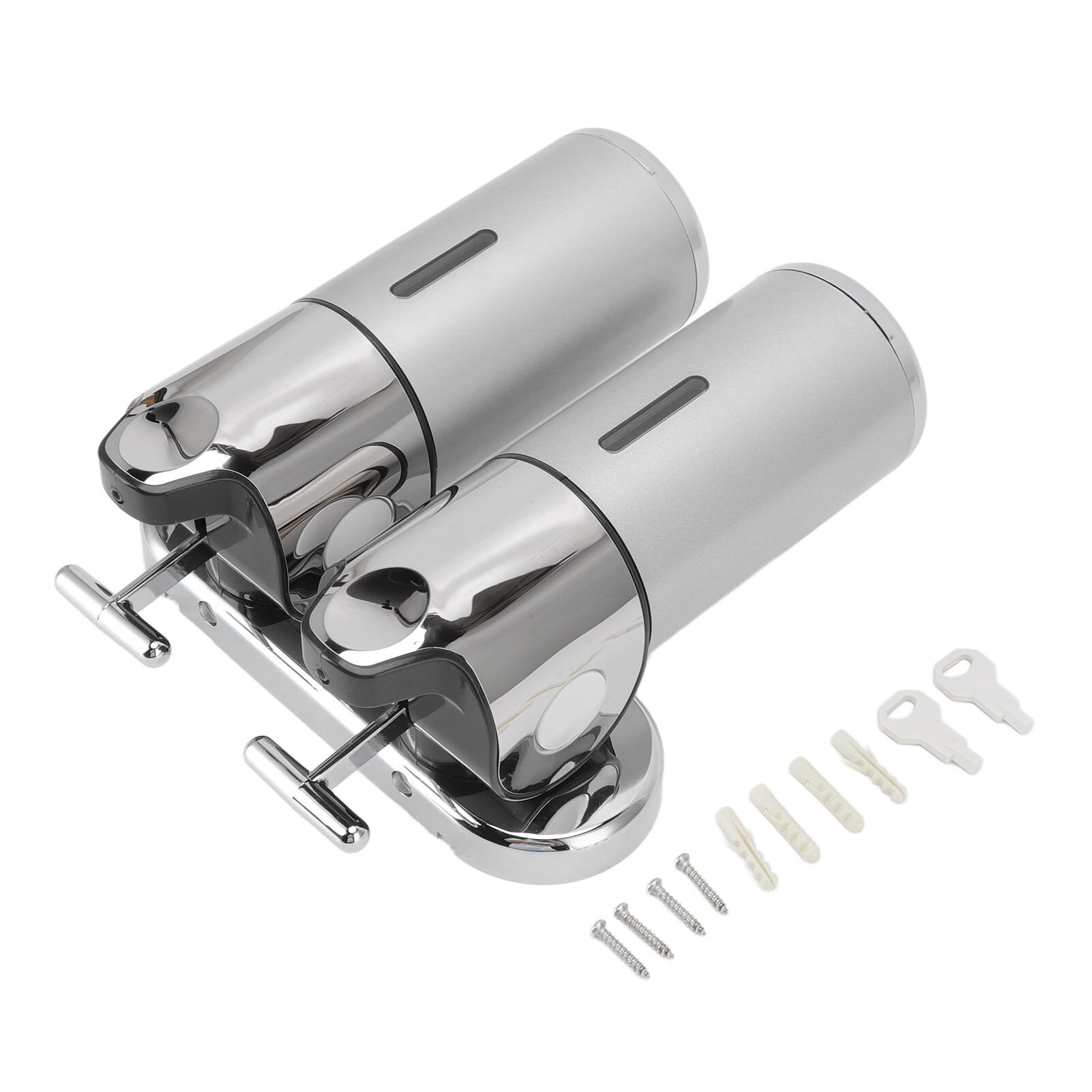 Диспенсер SOAP Двойной насос 1000 мл настенный монтирован легко заполнен многоразовый диспенсер для ванной комнаты для отеля для ванной комнаты