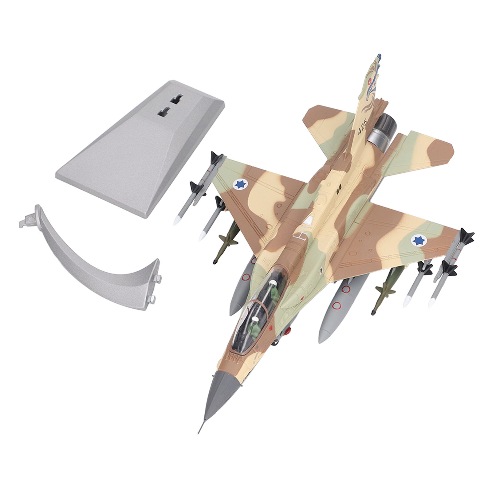 Модель истребителя F-16I в масштабе 1:72, обтекаемый корпус, корпус из сплава, коллекционная модель самолета.