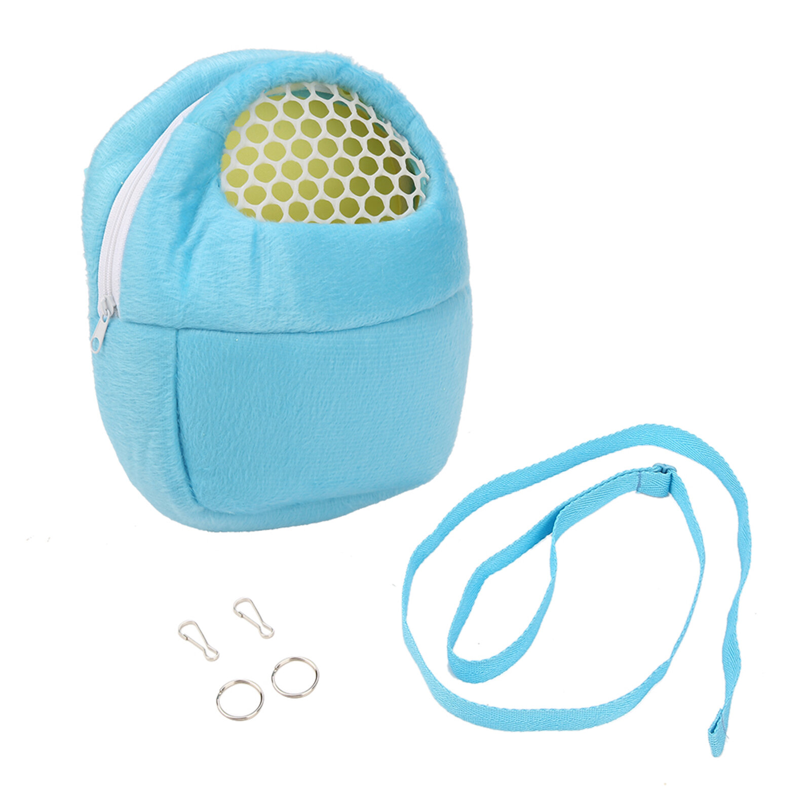 Сумка-переноска для крыс, хомяков, ежей и хорьков, дорожная, карманная, размер M, синяя.