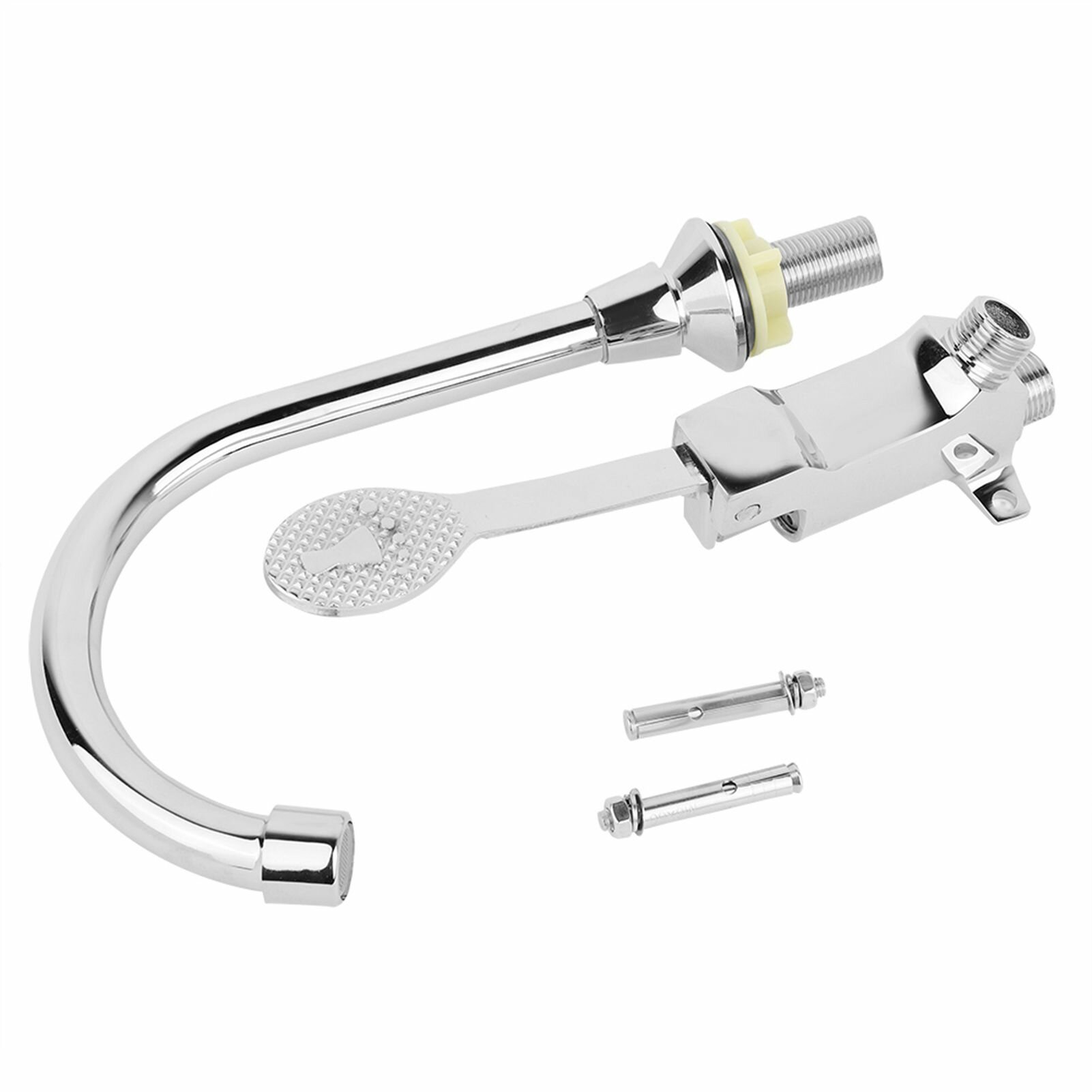 Ножной педальный кран G1/2" для ванной комнаты и лабораторной раковины, медный водопроводный кран с регулировкой горячей и холодной воды, прочный педальный клапан для управления без помощи рук