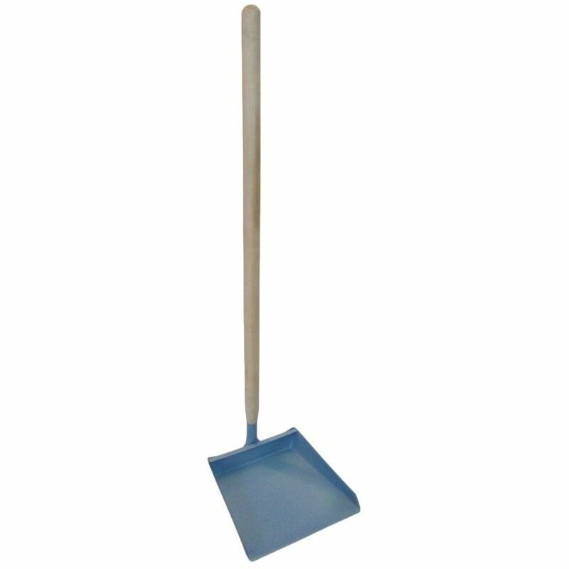 Совок для мусора КНР Металл, вертикальная деревянная ручка, 700 мм (8745)